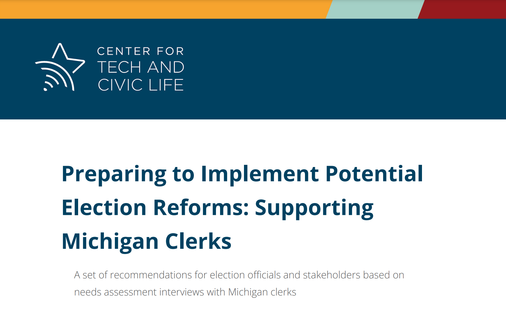 Preparing to Implement Potential Election Reforms: Supporting Michigan ...